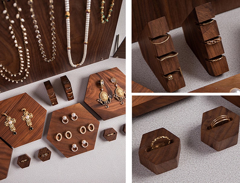 Walnut Wood Necklace Holder Necklace Stand Pendant Stand | Etsy