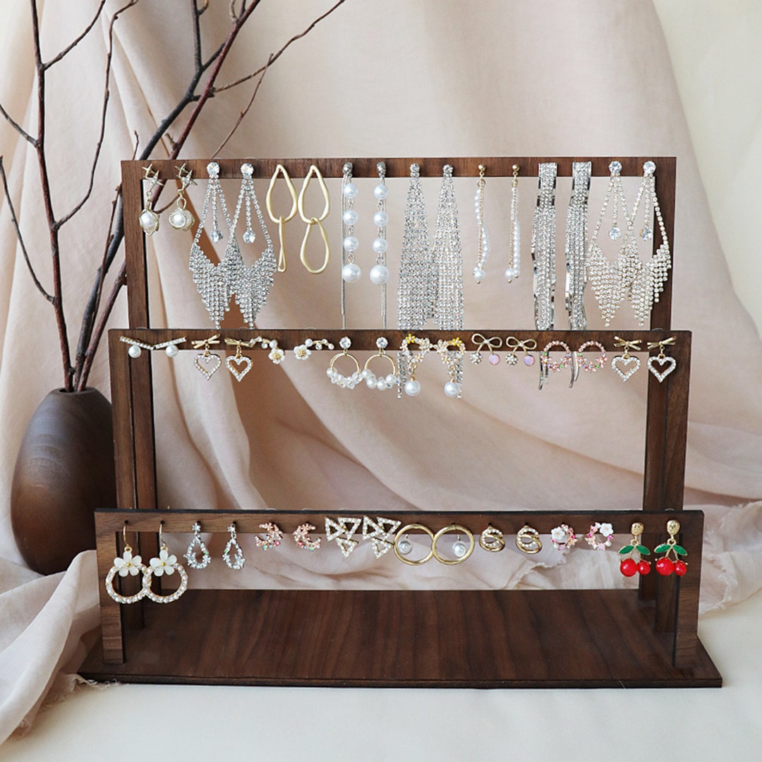 Wood Earring Display Earring Holder Wood Earring Card - Etsy