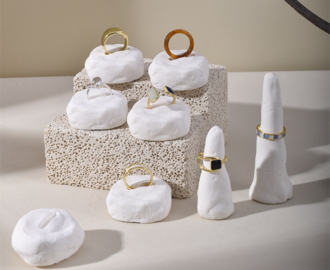 Gypsum Ring Display, Ring Organizer Stand, Ring Stand Holder,white Ring ...