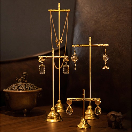 T-bar Earring Stand Gold Jewelry Display Gold Jewellery | Etsy