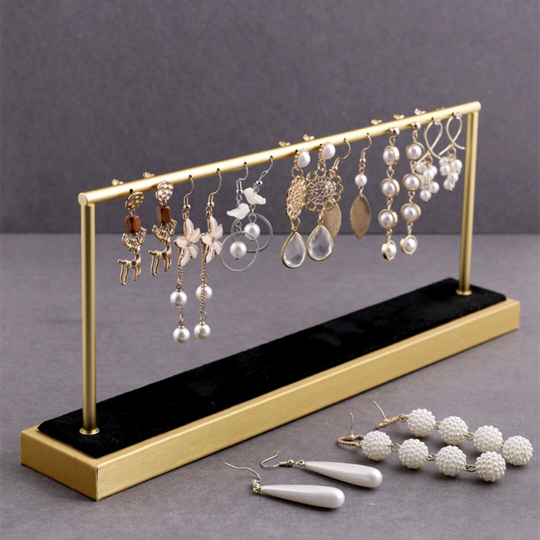 Black Earring Stand, Gold Earring Display, Earring Holder DS1284 - Etsy