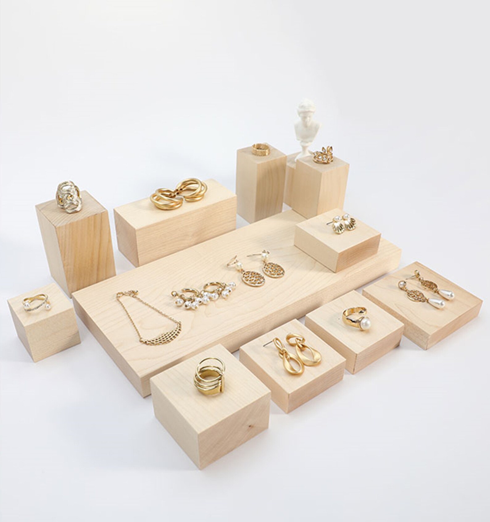 Wood Square Jewelry Display Wood Jewelry Organizer Stand | Etsy