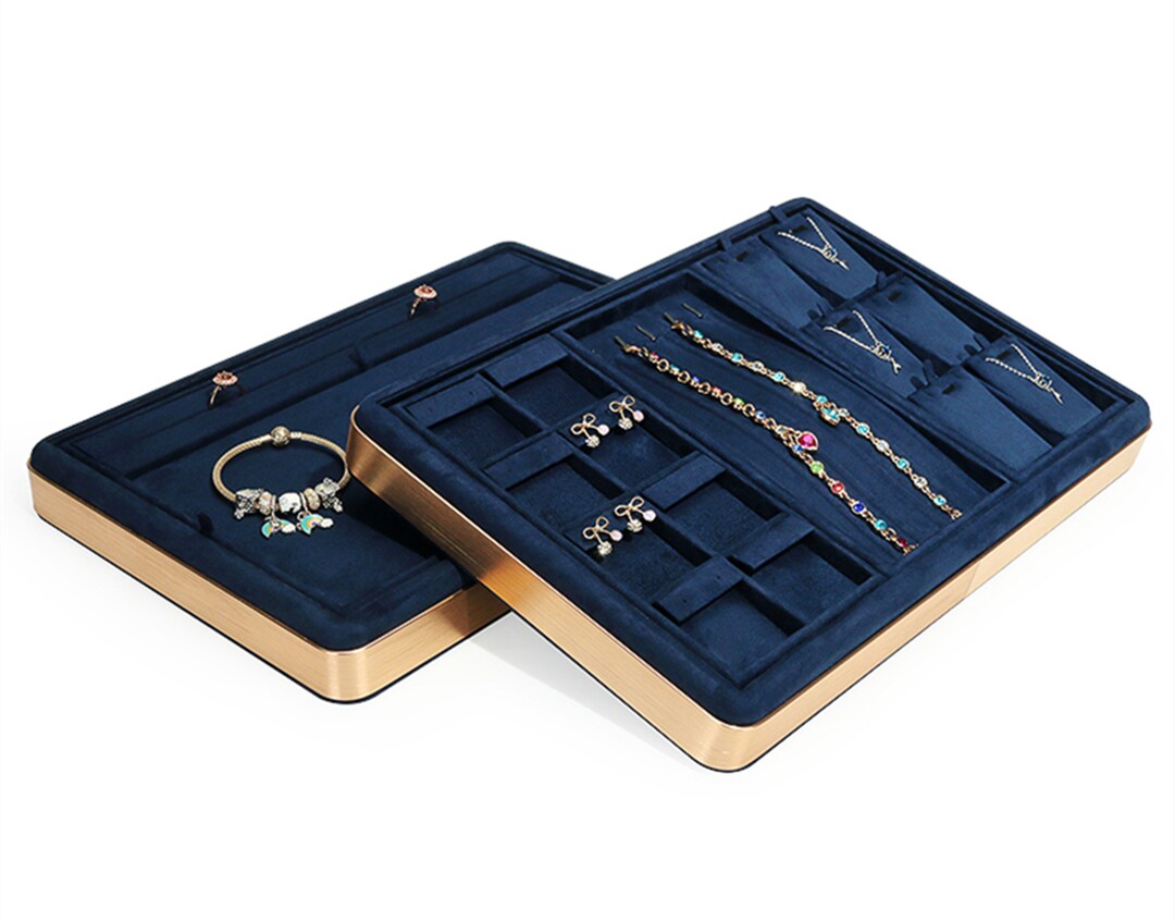 Velvet Pendant Holder Trays, Necklace Display Trays, Royal Blue Jewelry ...