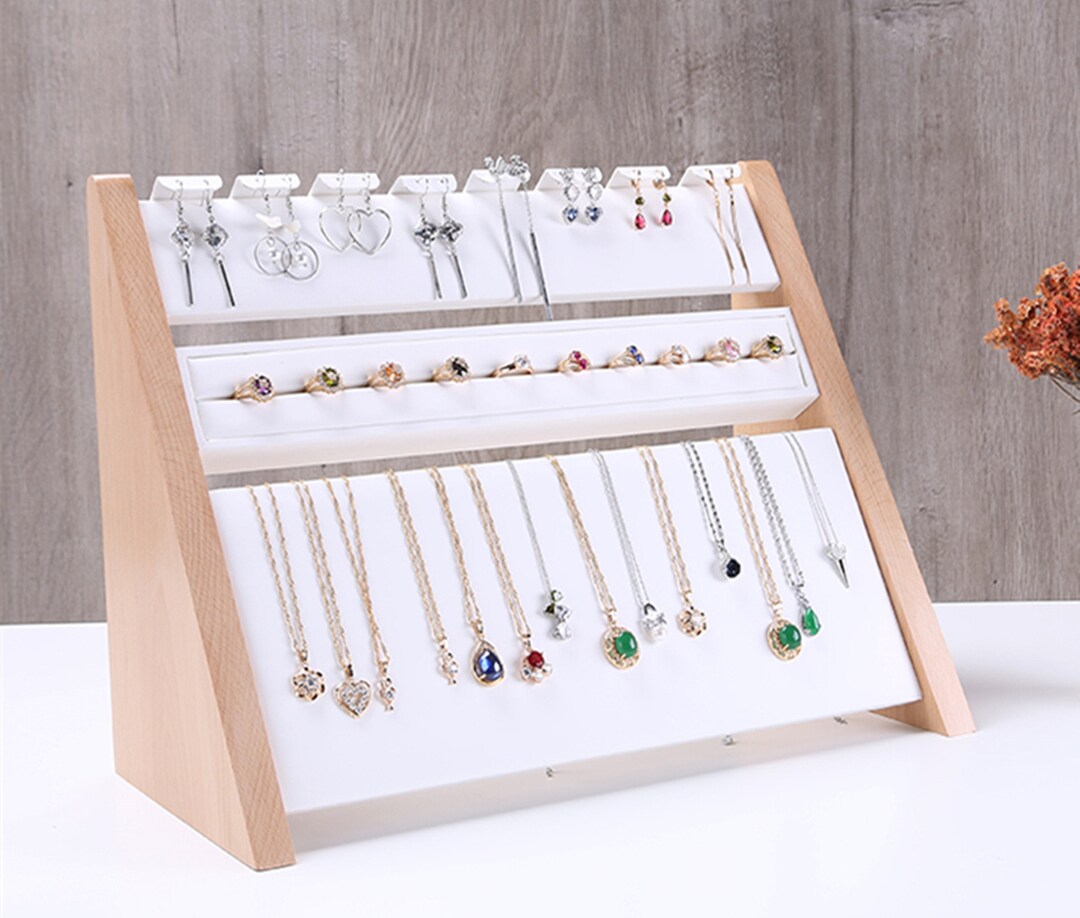 Wood Necklace Stand Necklace Display Ring Display Earring - Etsy