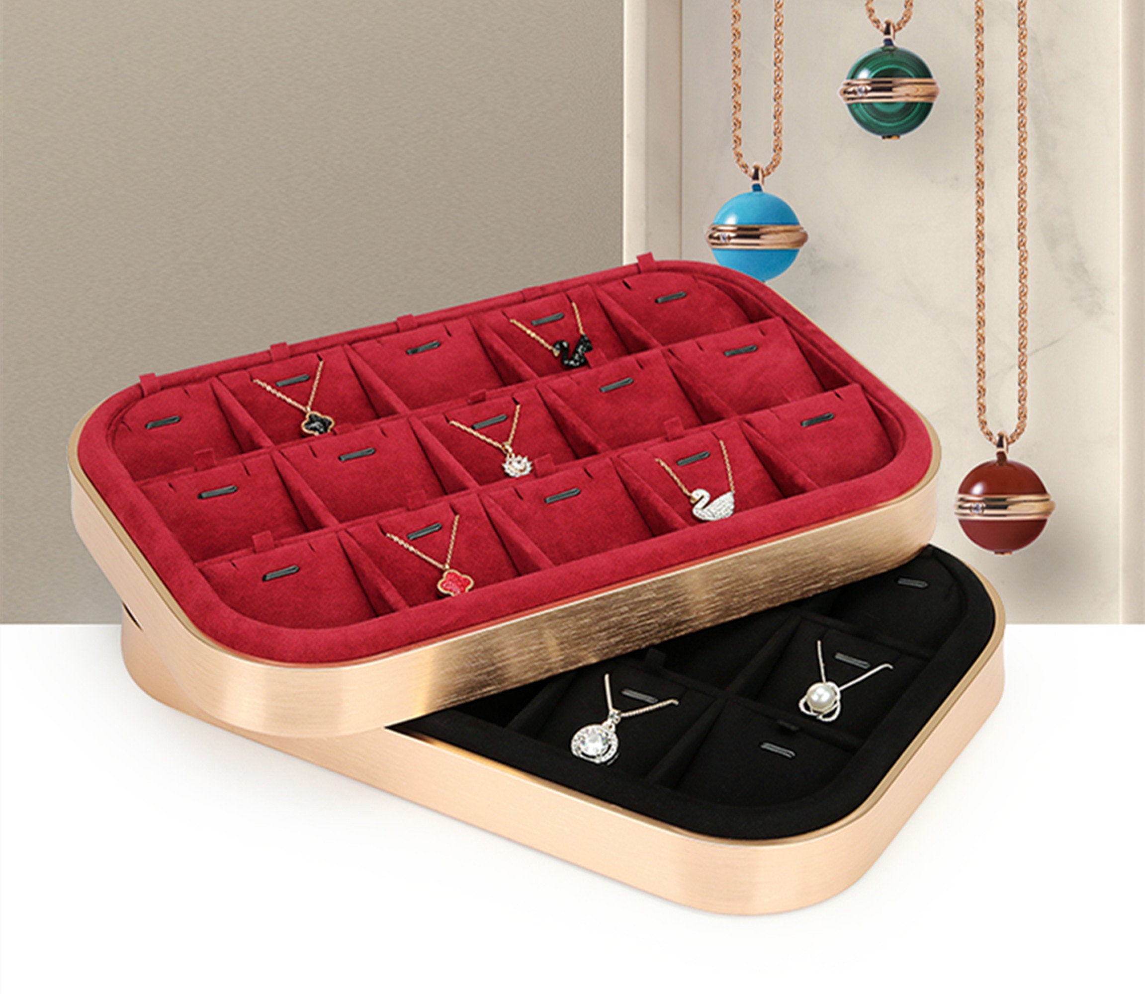 Velvet Pendant Holder Trays Pendant Display Trays Necklace | Etsy