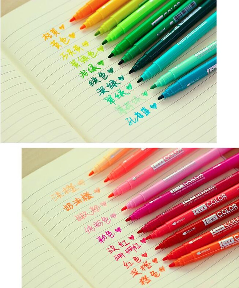 Twin Tip color fluorescence pen lovely fine marking pen | Etsy