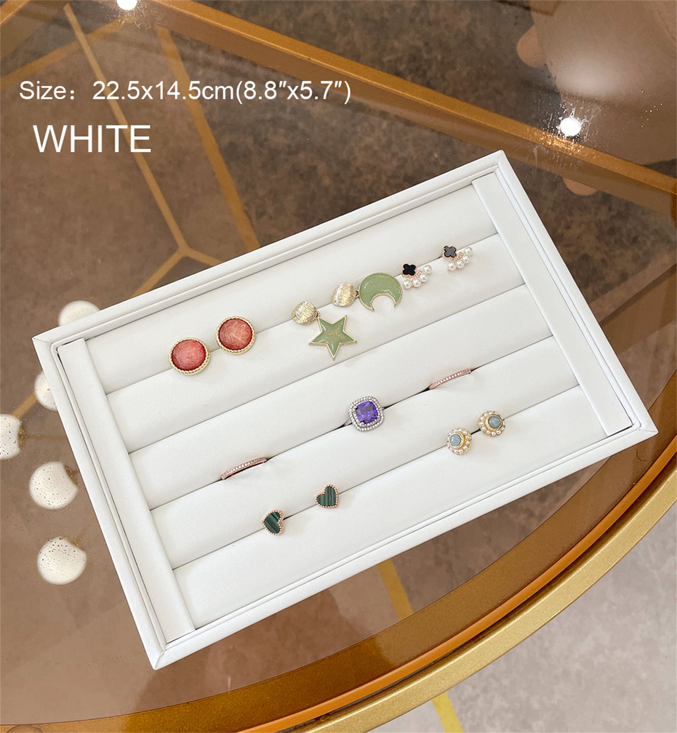 Faux leather ring display ring organizer stand ring stand | Etsy