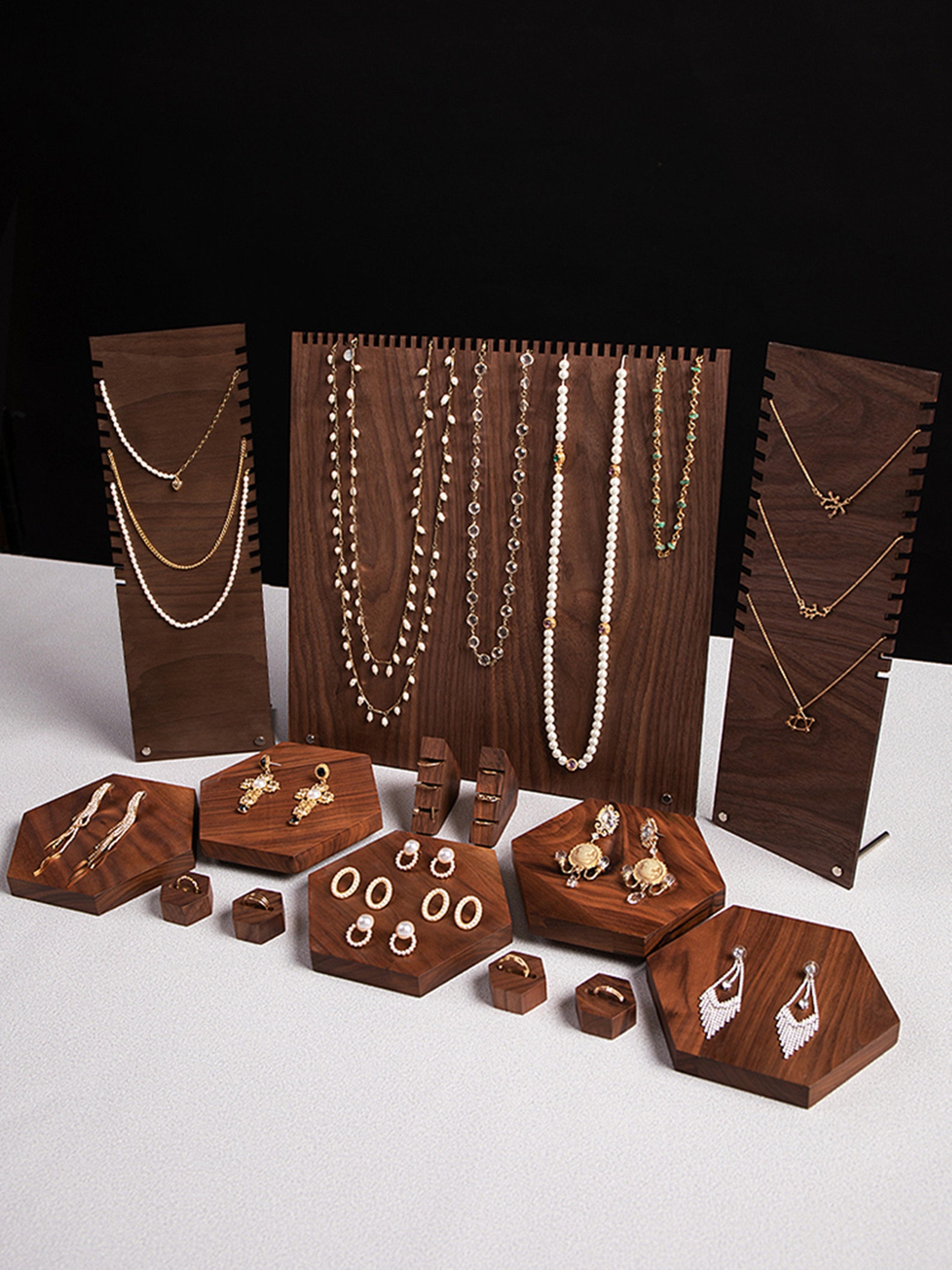 Walnut Wood Necklace Holder Necklace Stand Pendant Stand | Etsy