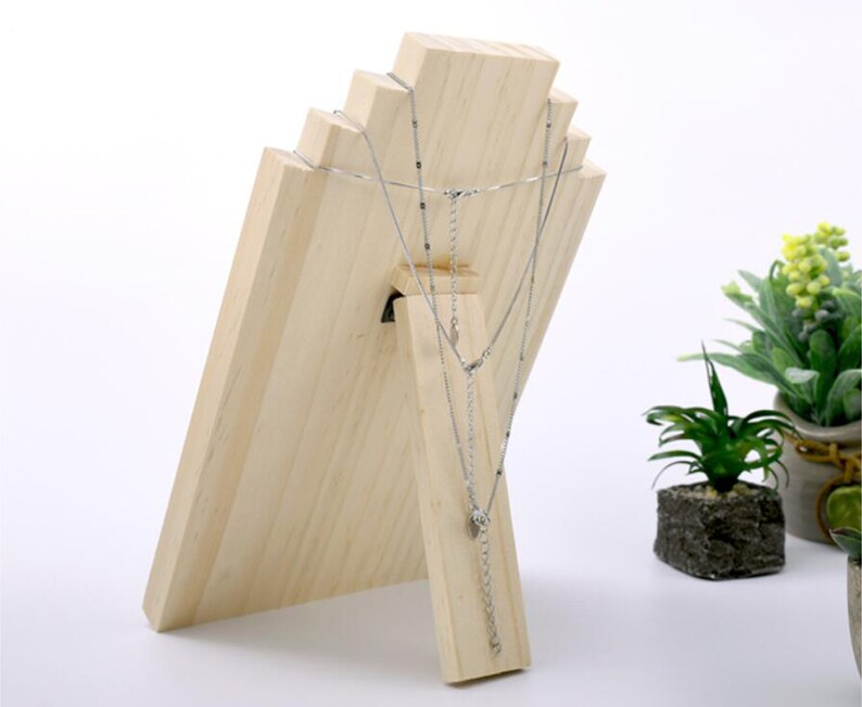 Wood necklace display wooden jewelry organizer stand | Etsy