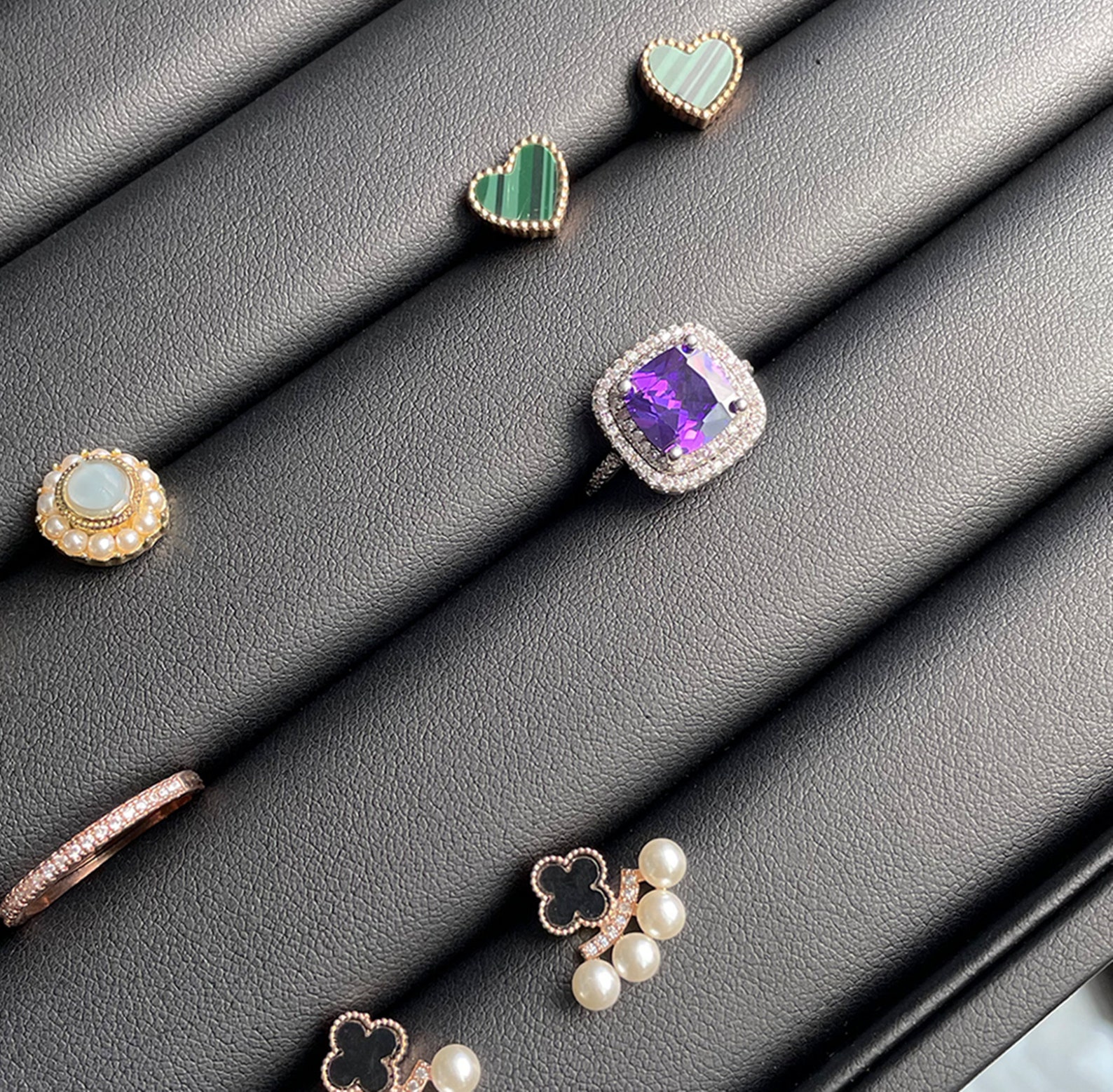 Faux Leather Ring Display Ring Organizer Stand Ring Stand | Etsy