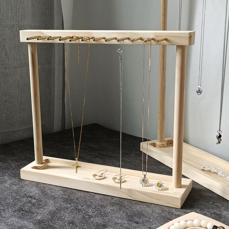 Wood Necklace Display Necklace Holder Wooden Jewelry - Etsy