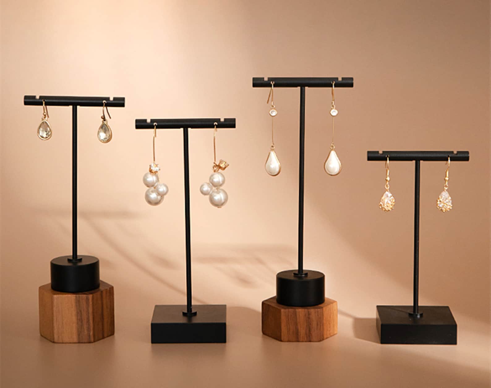 T-bar Earring Stand, Black Jewelry Display, Earring Displays,earring ...