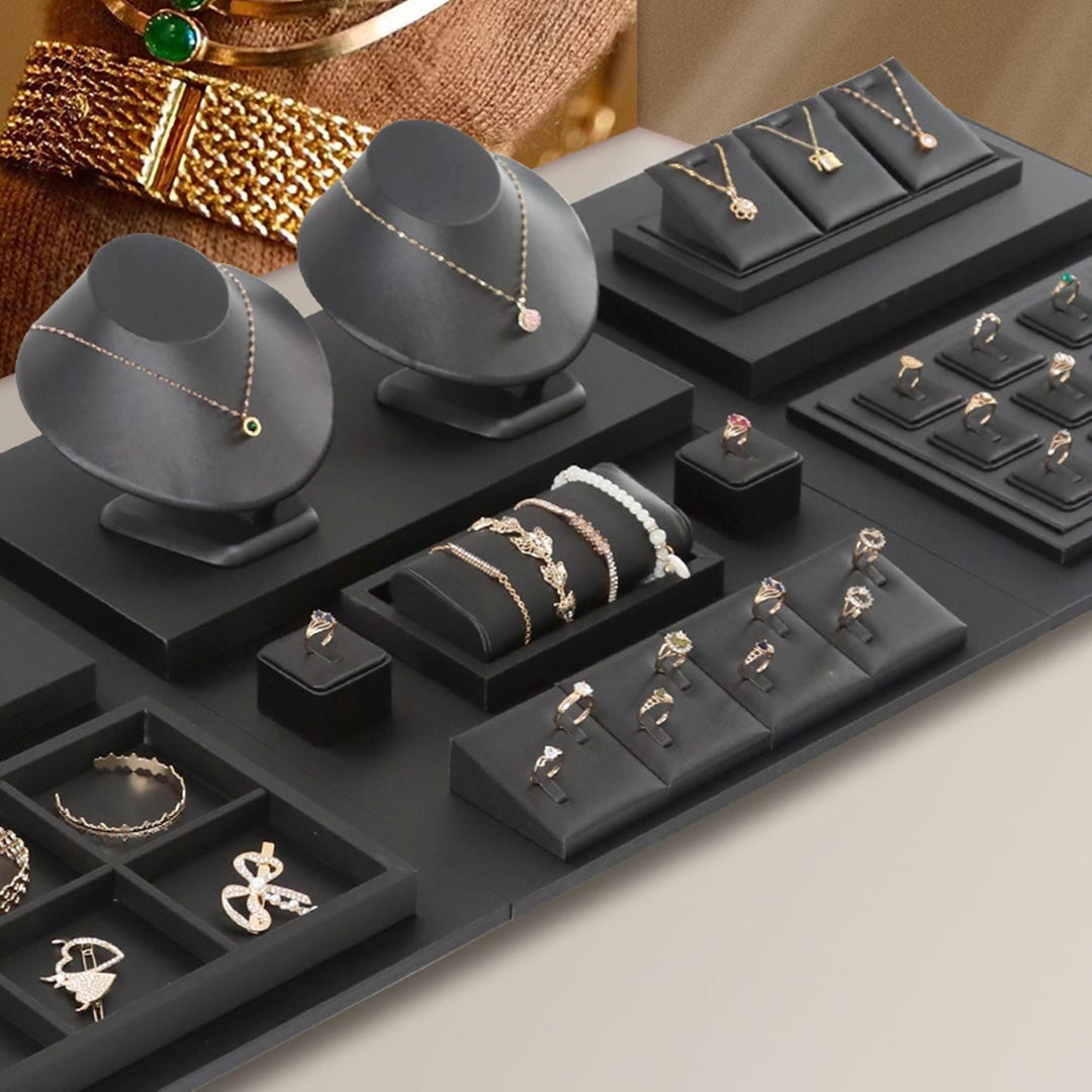 Black Jewelry Display, Black Ring Display, Accessories Display, Jewelry ...
