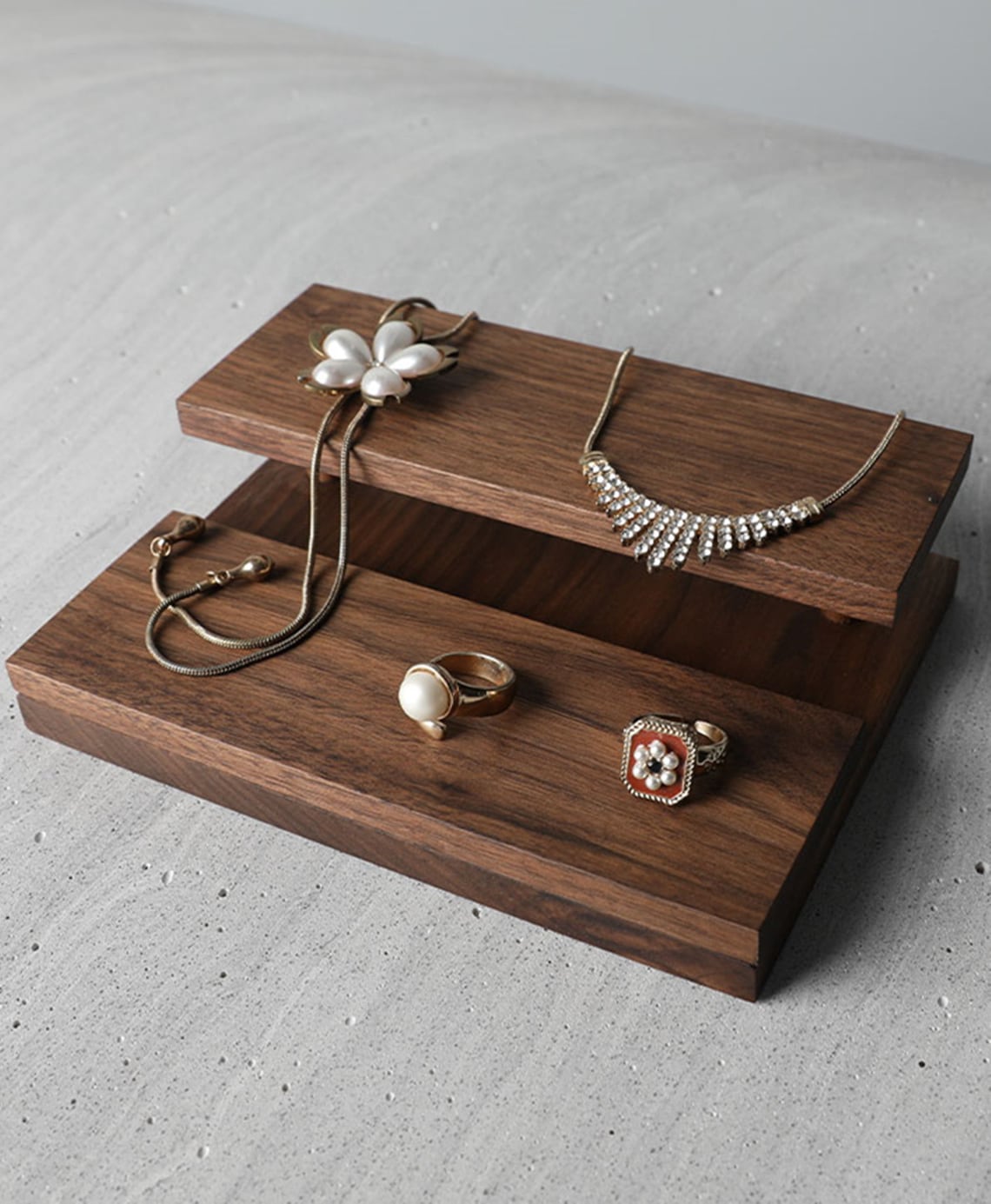 Walnut Wood Jewelry Display, Jewelry Photography Tool, Jewelry Display ...