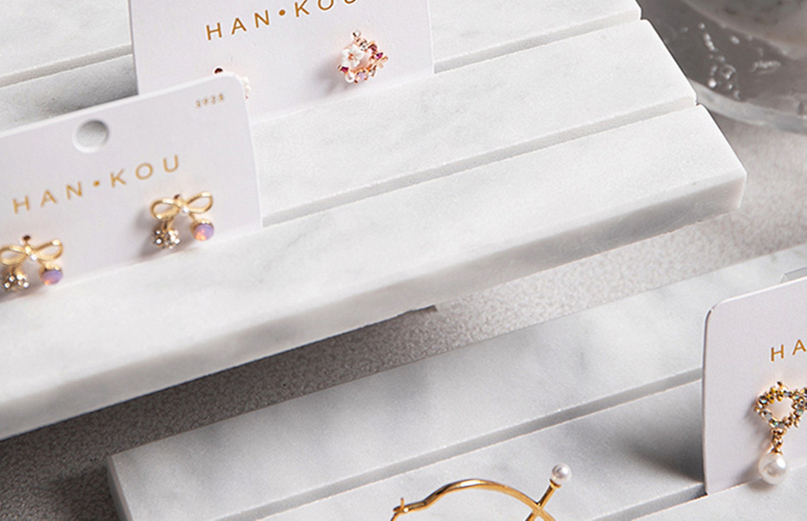 White Marble Jewelry Display White Jewelry Organizer Stand | Etsy