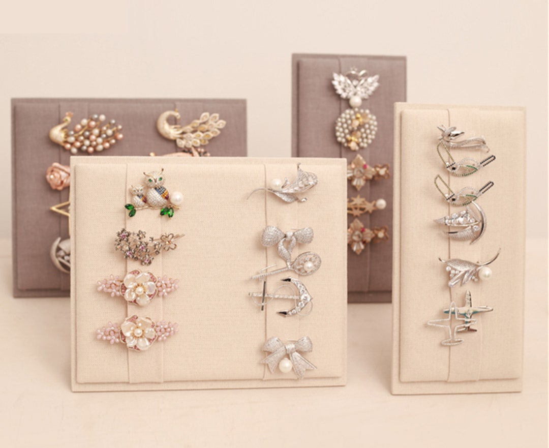 Linen Brooch Display, Hairpin Display, Jewelry Display Jewelry ...