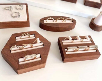 Ash Wood Ring Display Jewelry Organizer Stand Ring Stand - Etsy