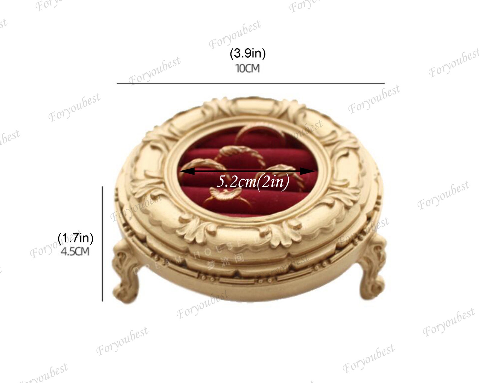 Retro Gold Ring Display Ring Organizer Stand Ring Stand | Etsy