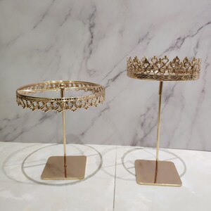 Crown Earring Jewelry Display, Gold Jewelry Organizer Stand, Necklace ...