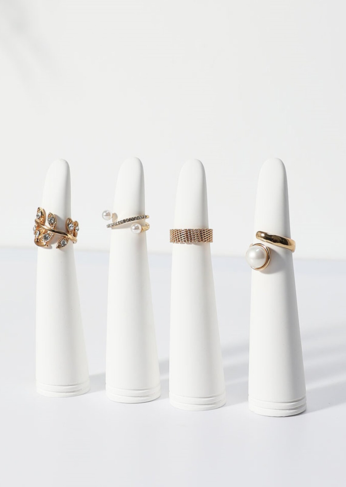 Gypsum Ring Holder Cone Ring Display White Jewelry Organizer - Etsy