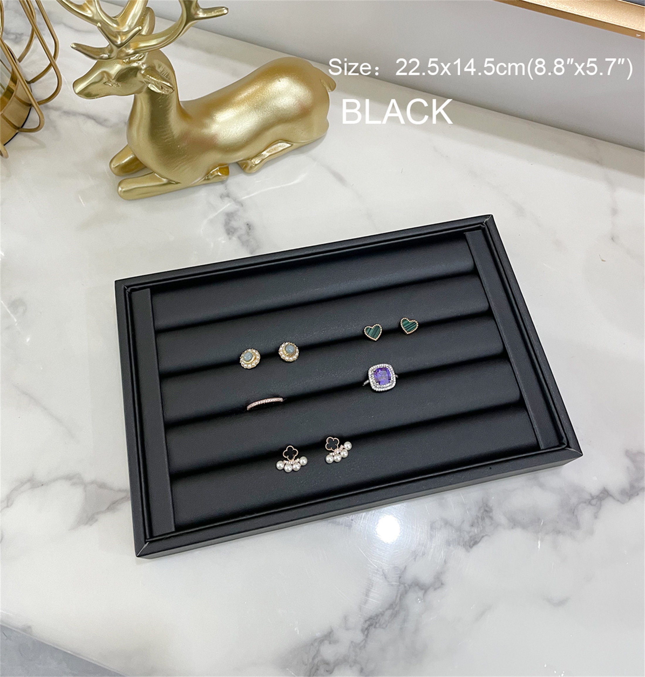 Faux leather ring display ring organizer stand ring stand | Etsy