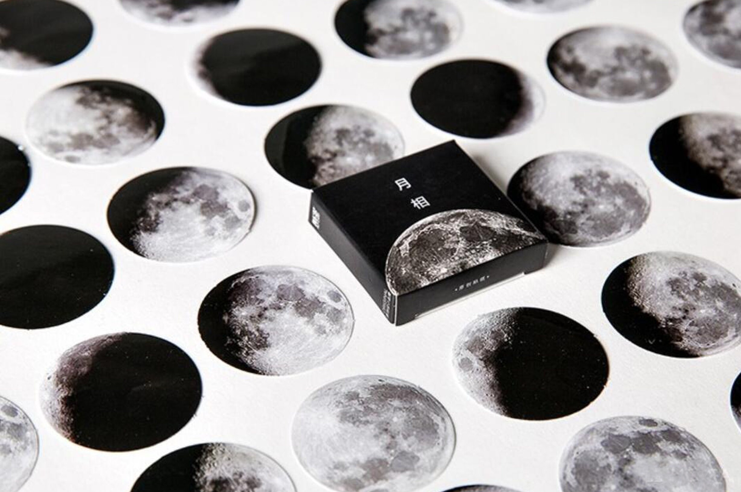 Moon Sticker Set Moon Phases Stickers Pack Decorative | Etsy