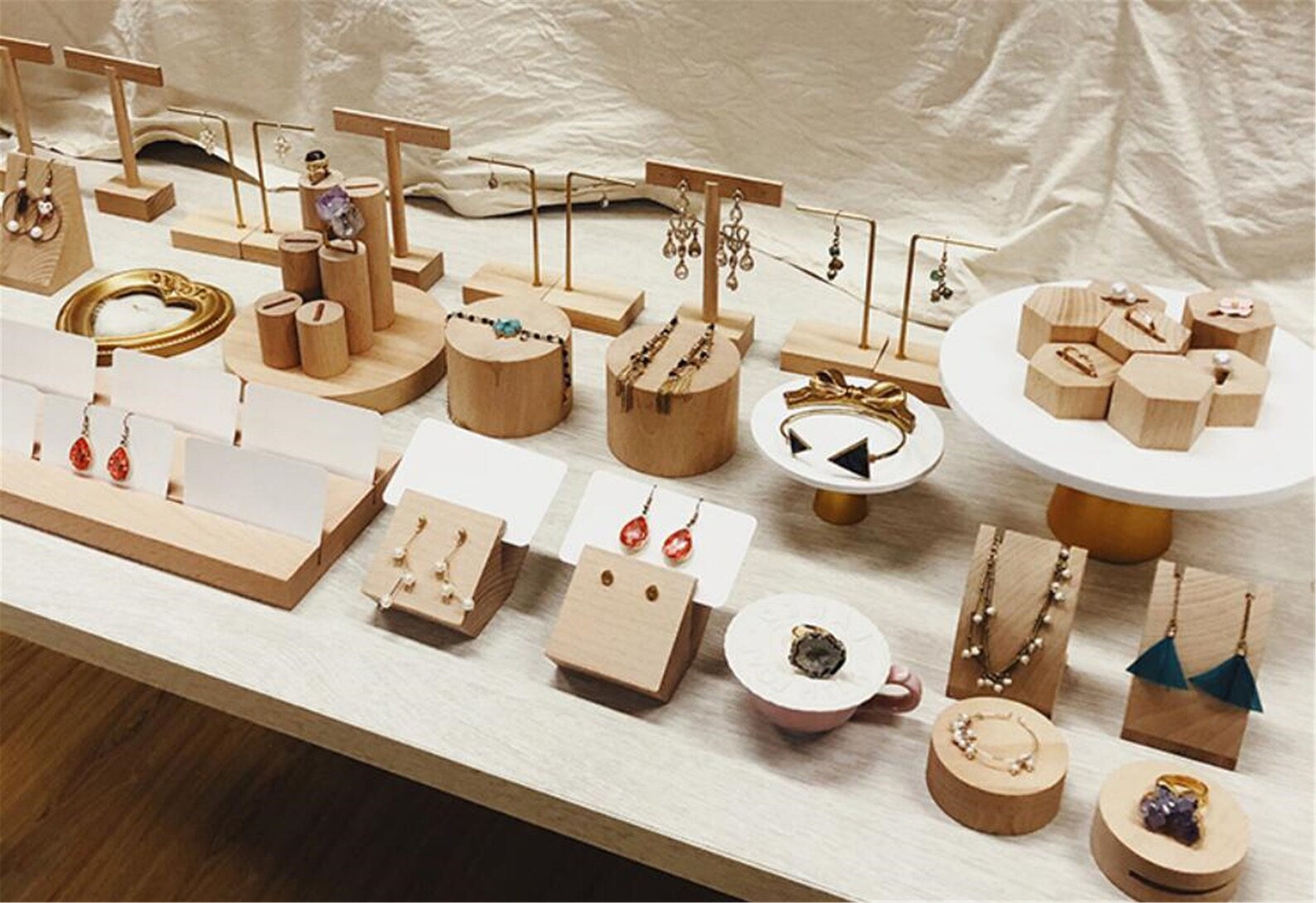 Wood Jewelry Display Wooden Jewelry Organizer Stand Ring | Etsy