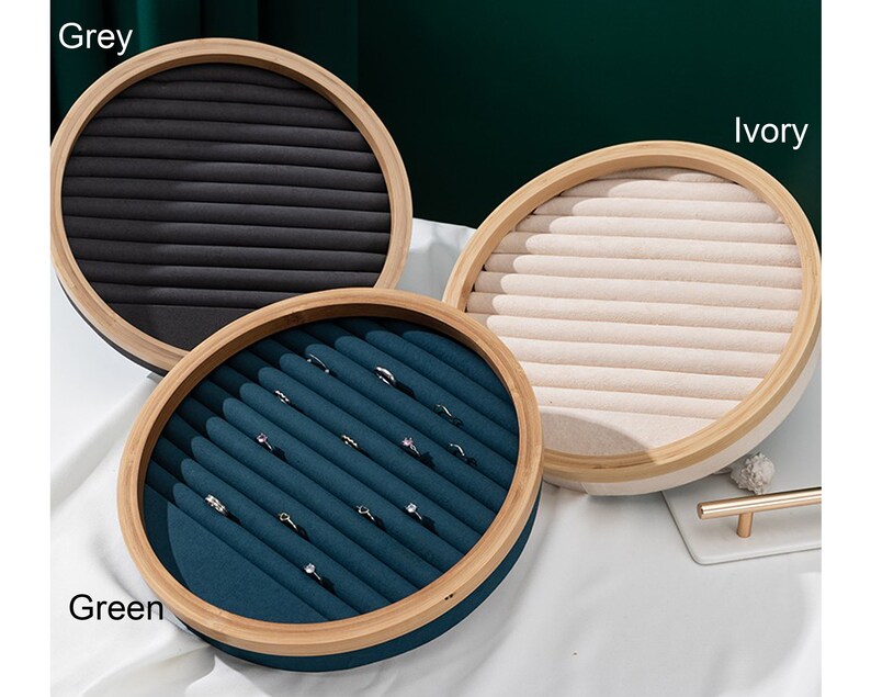 Circle Velvet Ring Display Jewelry Organizer Stand Ring - Etsy