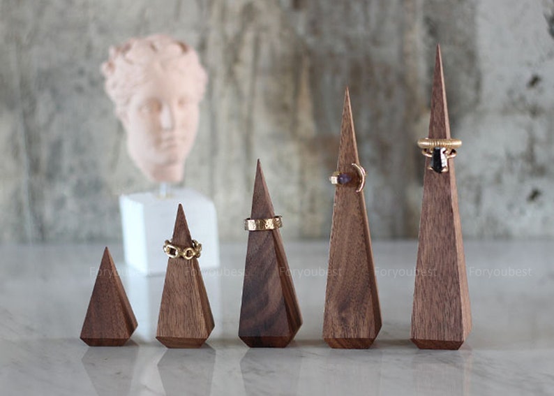 Walnut Wood Jewelry Display Wooden Jewelry Organizer Stand - Etsy
