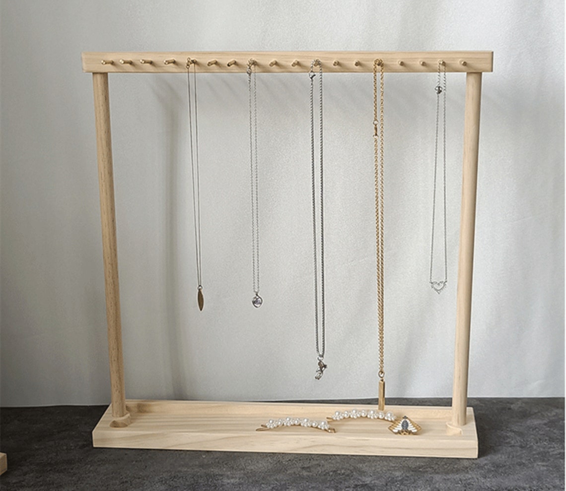 Wood Necklace Display Necklace Holder Wooden Jewelry - Etsy