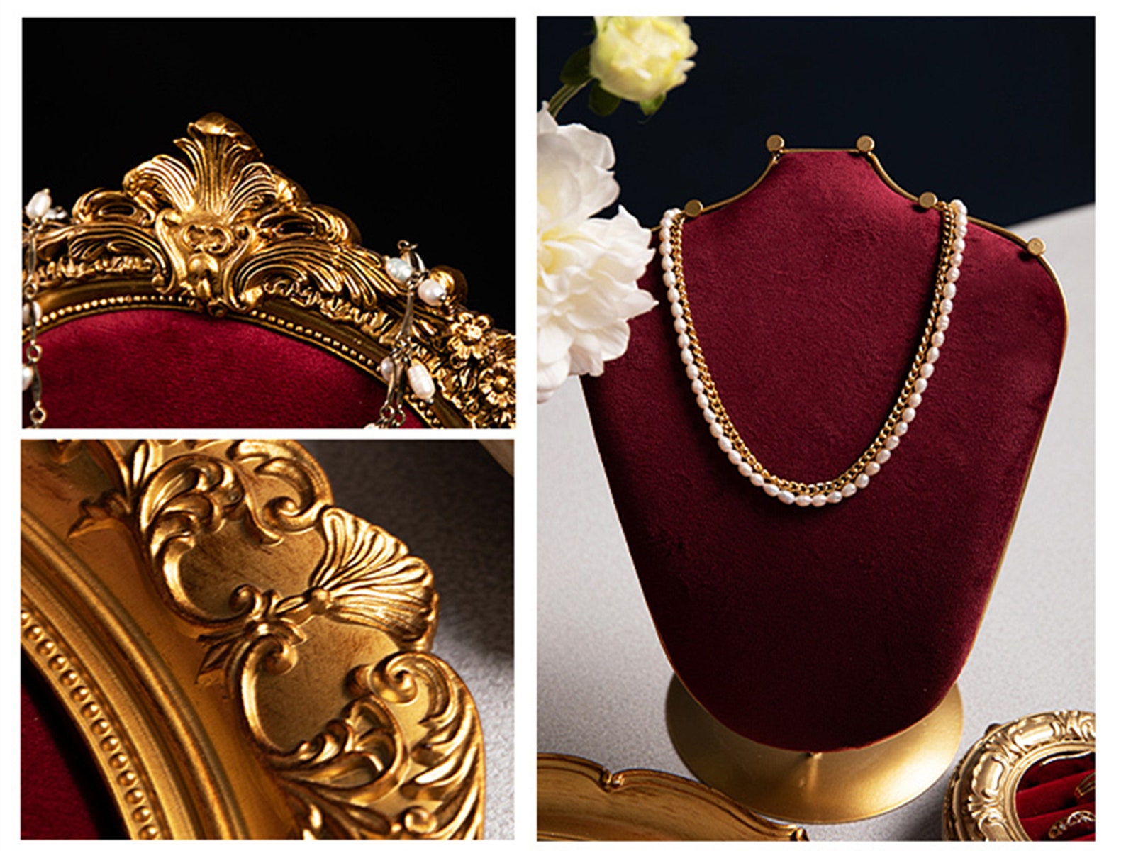 Red Jewelry Display Frame Necklace Display Stand Earring - Etsy