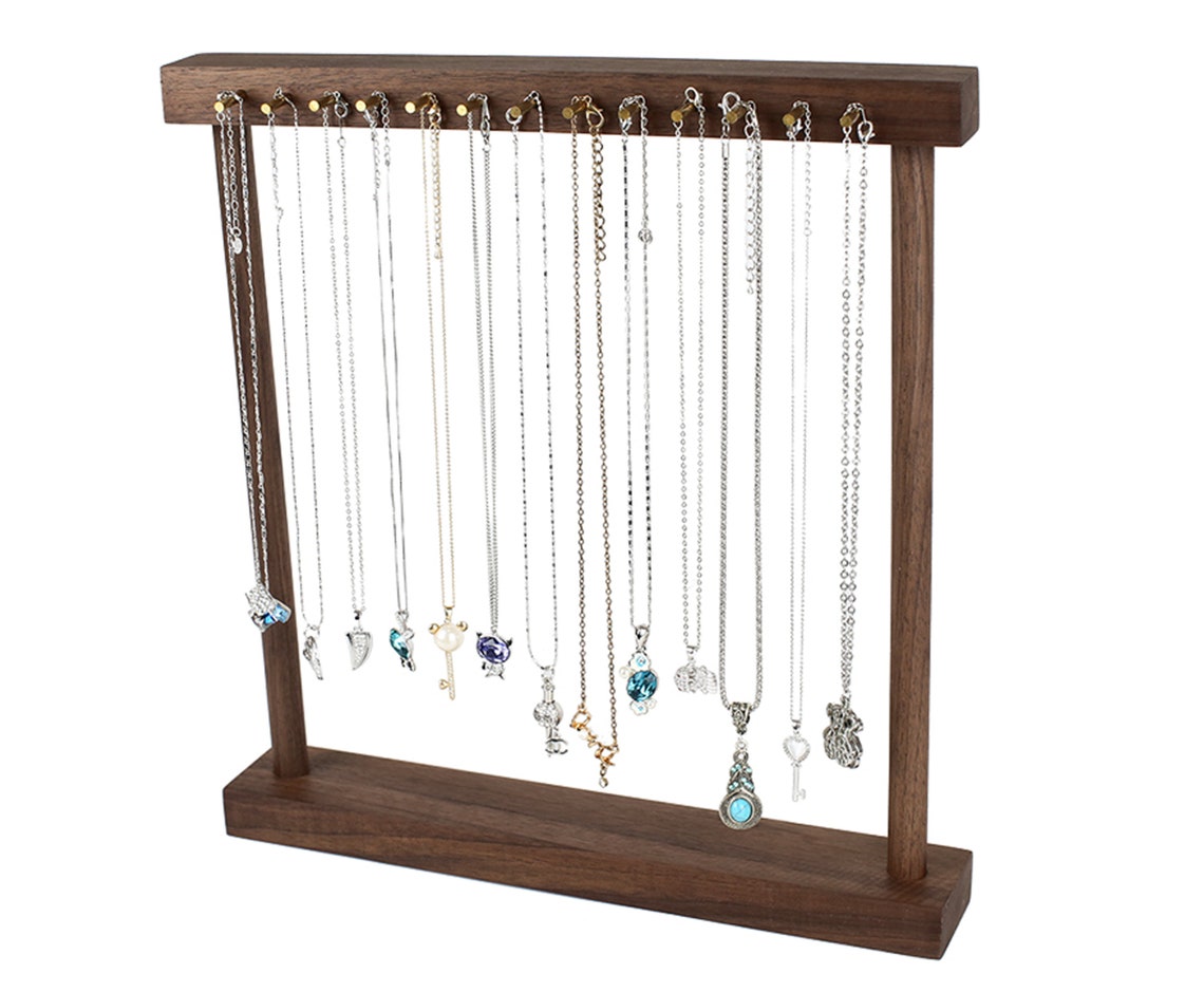 Walnut Wood Necklace Display Necklace Holder Wood Necklace | Etsy