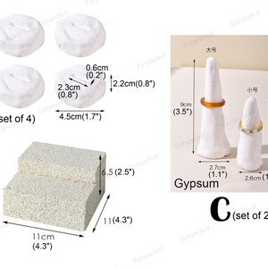 Gypsum Ring Display, Ring Organizer Stand, Ring Stand Holder,white Ring ...