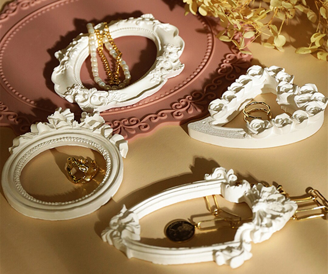 Gypsum Hollowed Frame, Gypsum Display, White Jewelry Display, Jewelry ...
