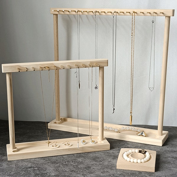Wooden Necklace Stand Jewelry - Etsy
