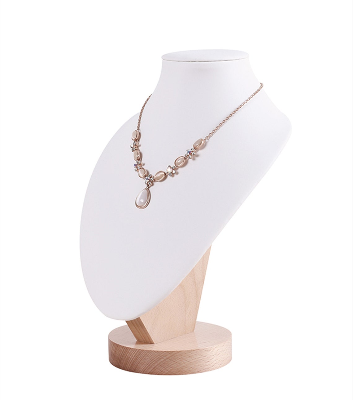 Necklace Bust, Jewelry Organizer Stand, Necklace Display, White ...
