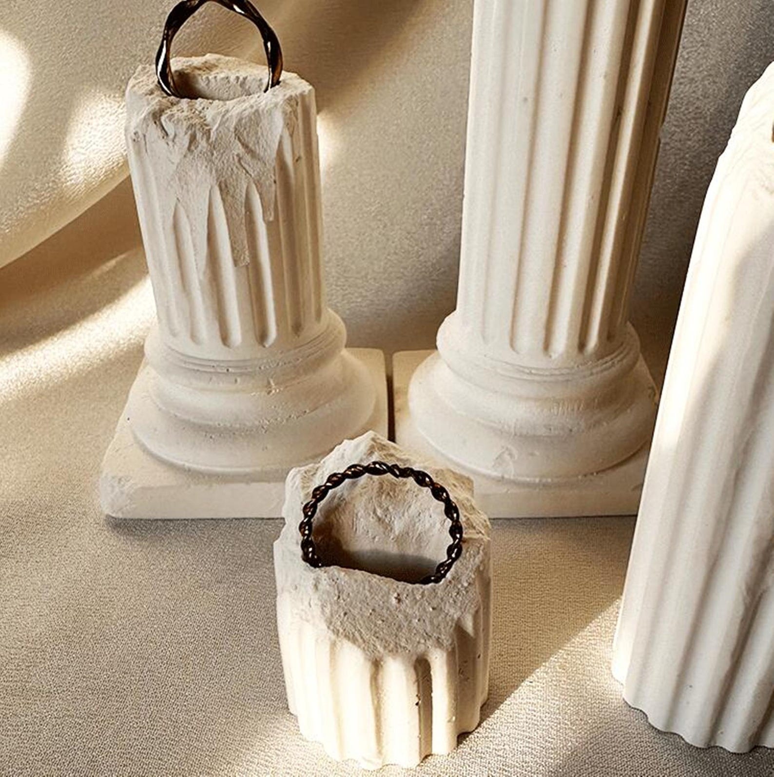 Gypsum Ring Display, Ring Stand Holder, White Ring Display, Wedding ...