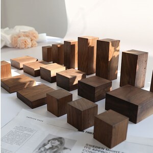 Walnut Wood Jewelry Display, Wooden Jewelry Organizer Stand, Ring Stand ...