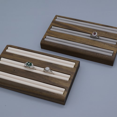 Walnut Wood Ring Display Jewelry Organizer Stand Ring Stand | Etsy