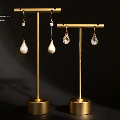 T-bar Earring Stand Gold Jewelry Display Gold Jewellery - Etsy