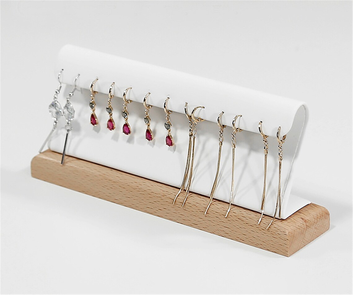 White Wood Jewelry Display White Ring Display Ring Organizer - Etsy