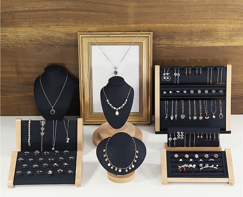 Black Wood Jewelry Display Black Ring Display Ring Organizer - Etsy