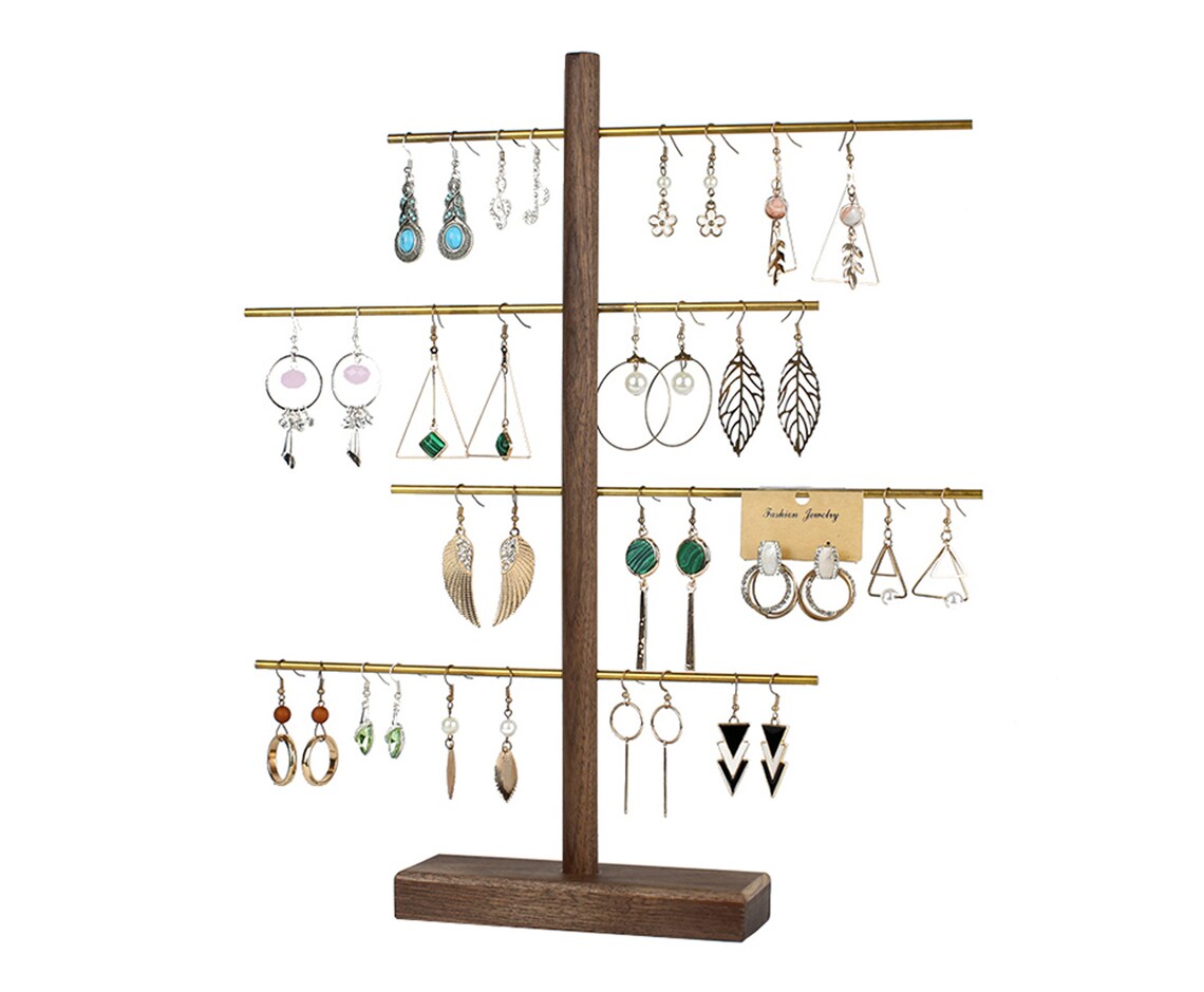 Walnut Wood Earring Display Earring Holder Wood Earring - Etsy