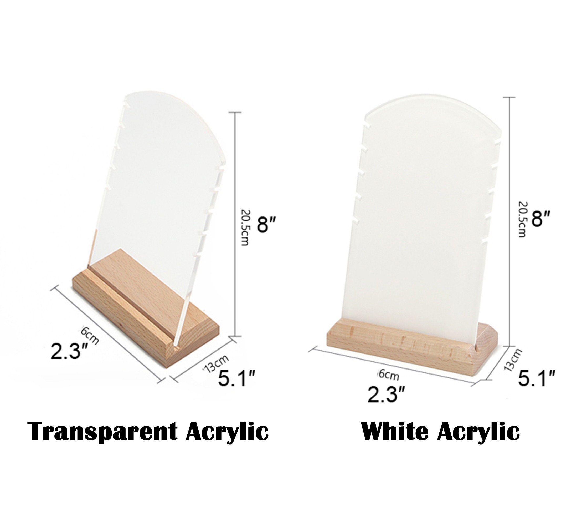 Acrylic jewelry display wooden jewelry organizer stand | Etsy