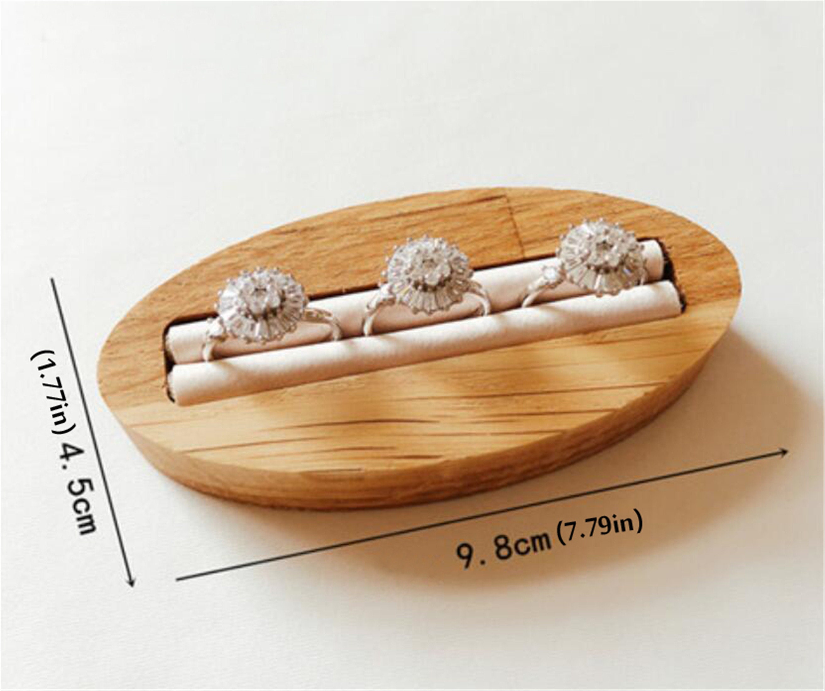 Ash Wood Ring Display, Jewelry Organizer Stand, Ring Stand Holder ...