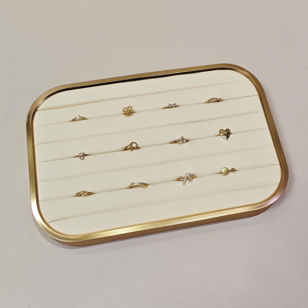 Velvet Ring Trays, Ring Display Trays, Ivory Jewelry Display, Velvet ...