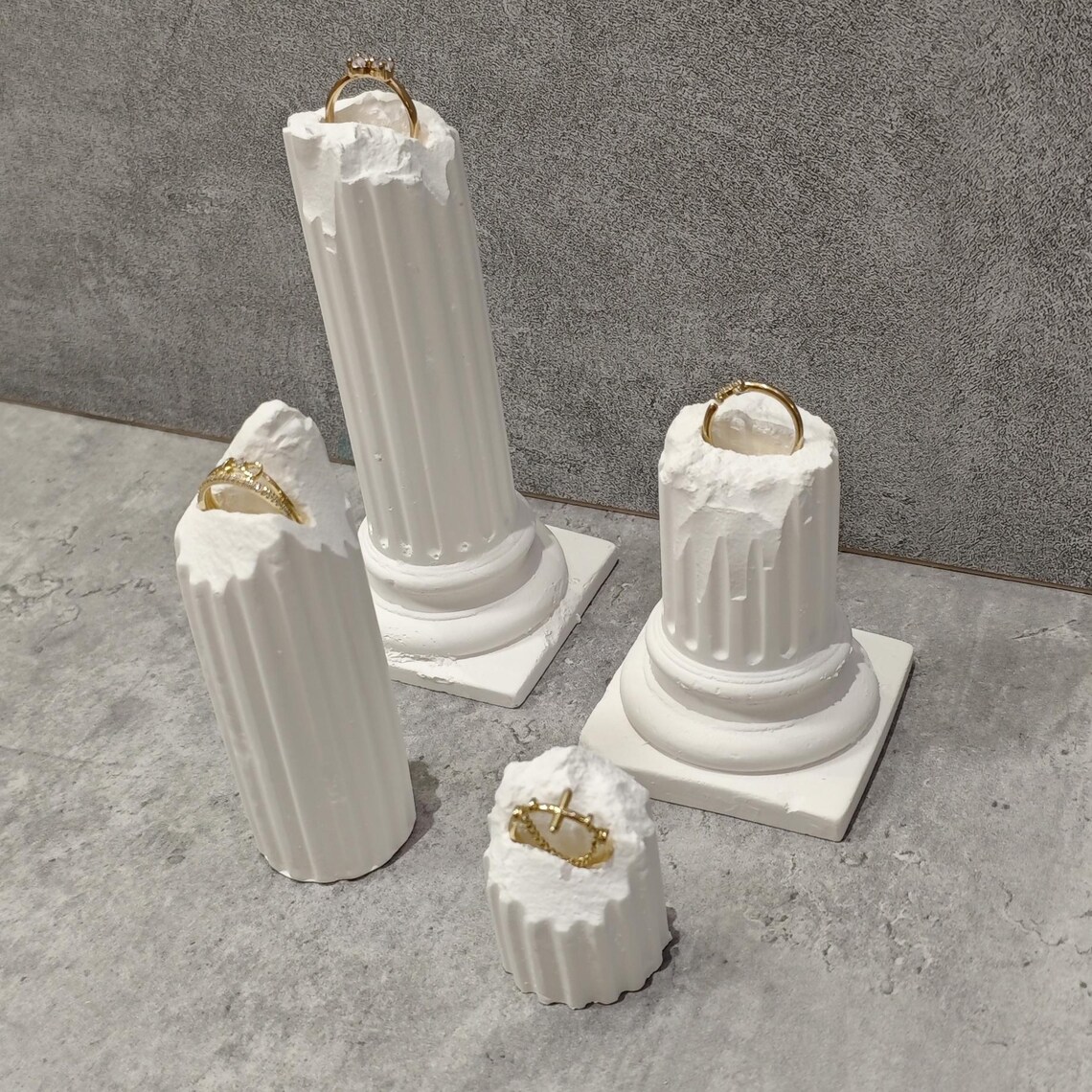 Gypsum Ring Display, Ring Stand Holder, White Ring Display, Wedding ...
