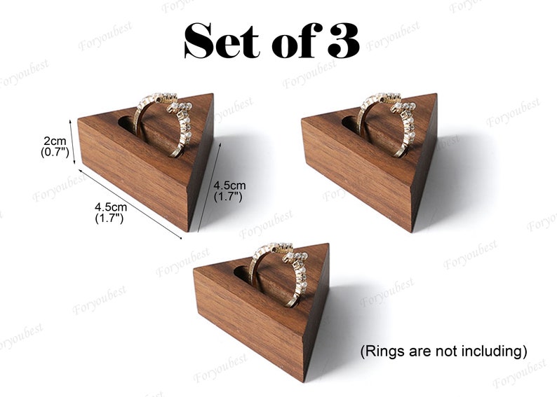 Walnut Ring Jewelry Display Wooden Jewelry Organizer Stand - Etsy