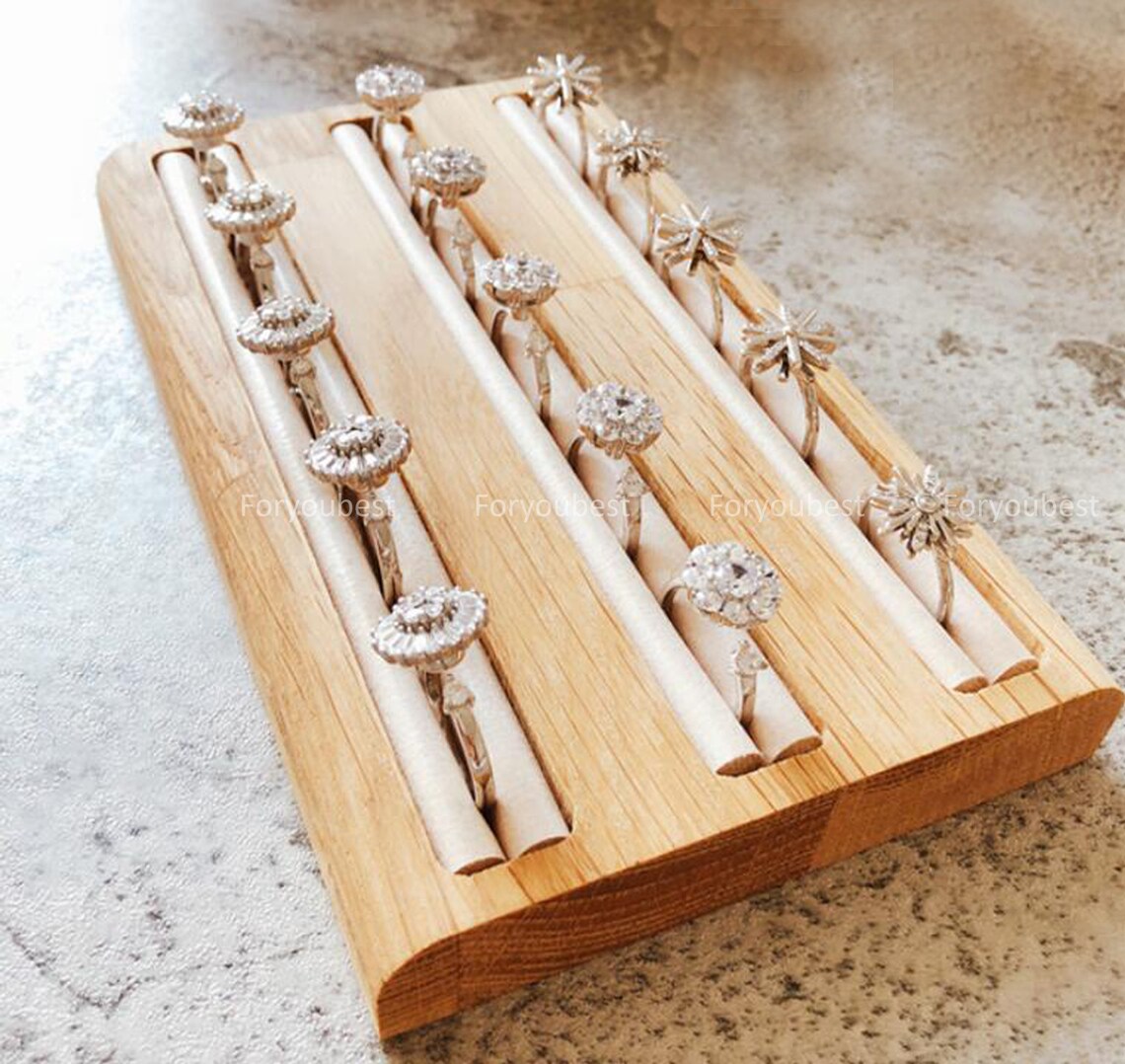 Ash Wood Ring Display Jewelry Organizer Stand Ring Stand - Etsy