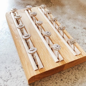 Ash Wood Ring Display, Jewelry Organizer Stand, Ring Stand Holder ...